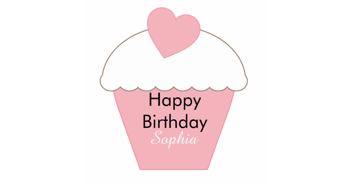 Pink Cupcake Cake Topper Cutout | Zazzle