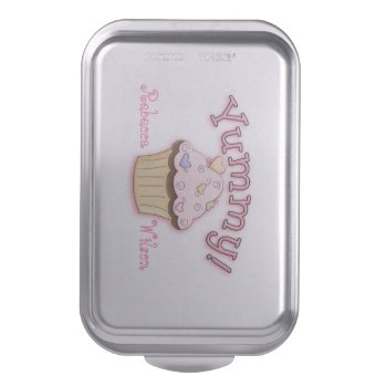 Pink Cupcake Custom Covered Baking Pan | Zazzle