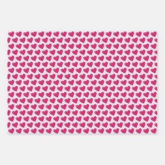 Pink Cupcakes and Hearts Wrapping Paper Sheets | Zazzle