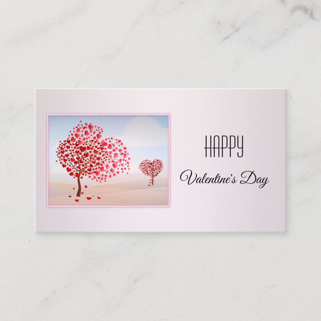 Pink Custom Photo Valentines Day Business Card | Zazzle