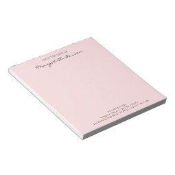 Pink Custom Script From the Desk of Notepad | Zazzle