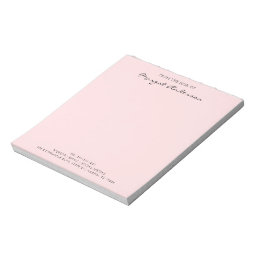 Pink Custom Script From the Desk of Notepad | Zazzle
