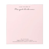 Pink Custom Script From the Desk of Notepad | Zazzle