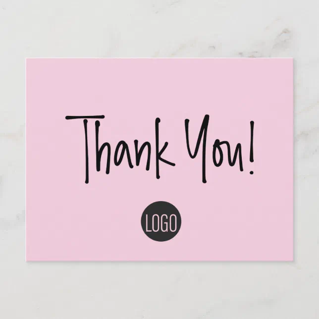 Pink Customer Appreciation Business template Postcard | Zazzle