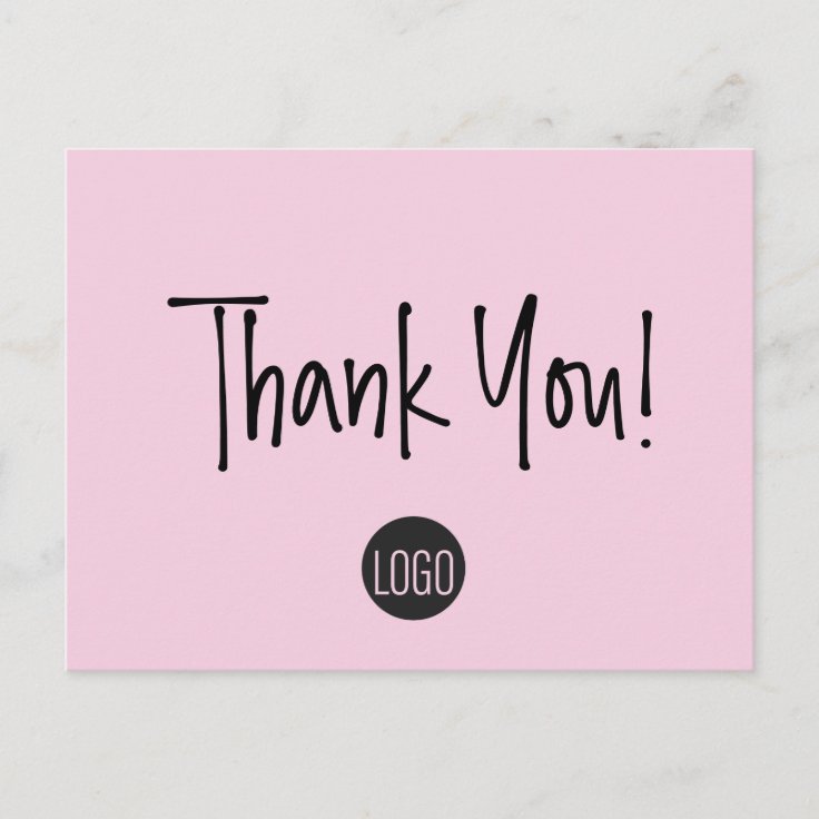 Pink Customer Appreciation Business template Postcard | Zazzle