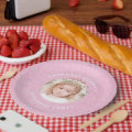 Pink Cute Birthday Photo Princess Tiara Simple Paper Plates | Zazzle