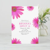 Pink Daisies Floral Daisy Spring Party Invitations | Zazzle