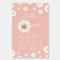Pink Daisy 1st Birthday Milestone Chart Sign | Zazzle