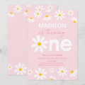 Pink Daisy First Birthday Invitation | Zazzle