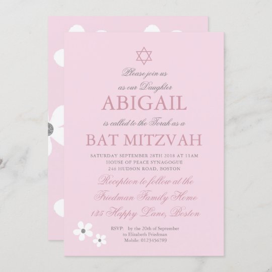 Pink Daisy Silver Invitation | Zazzle.com