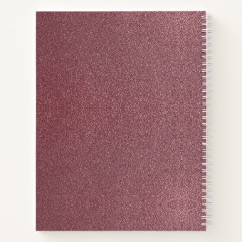 Pink Dance Ballerina Customizable Name Glitter Notebook | Zazzle