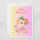 Pink Delicate Happy Birthday Flat Card | Zazzle