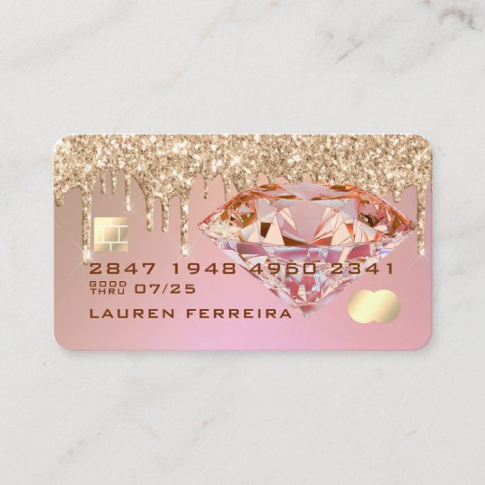 Pink Diamond Credit Card Design | Zazzle.com