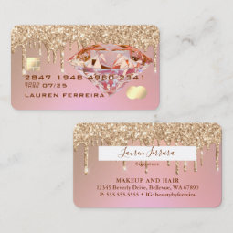 Pink Diamond Credit Card Design | Zazzle