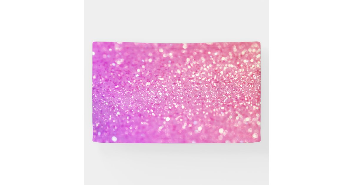 Pink Diamond Glitter Banner | Zazzle