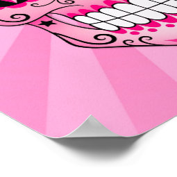 Pink Diamond Sugar Skull Poster | Zazzle