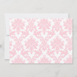 Pink Diamonds and Pearls Damask Invitation | Zazzle