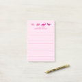 Pink Dinosaur Cute Kid's Dino Post-it Notes | Zazzle