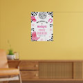 Pink Disco First Rodeo Girl 1st Birthday Welcome Poster | Zazzle
