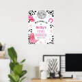 Pink Disco First Rodeo Girl 1st Birthday Welcome Poster | Zazzle