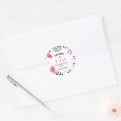 Pink Disco First Rodeo Girl First Birthday Classic Round Sticker | Zazzle