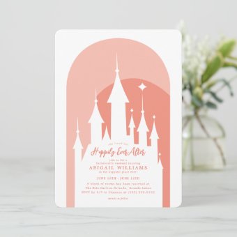 Pink Disney Princess Castle Bachelorette Party Invitation | Zazzle