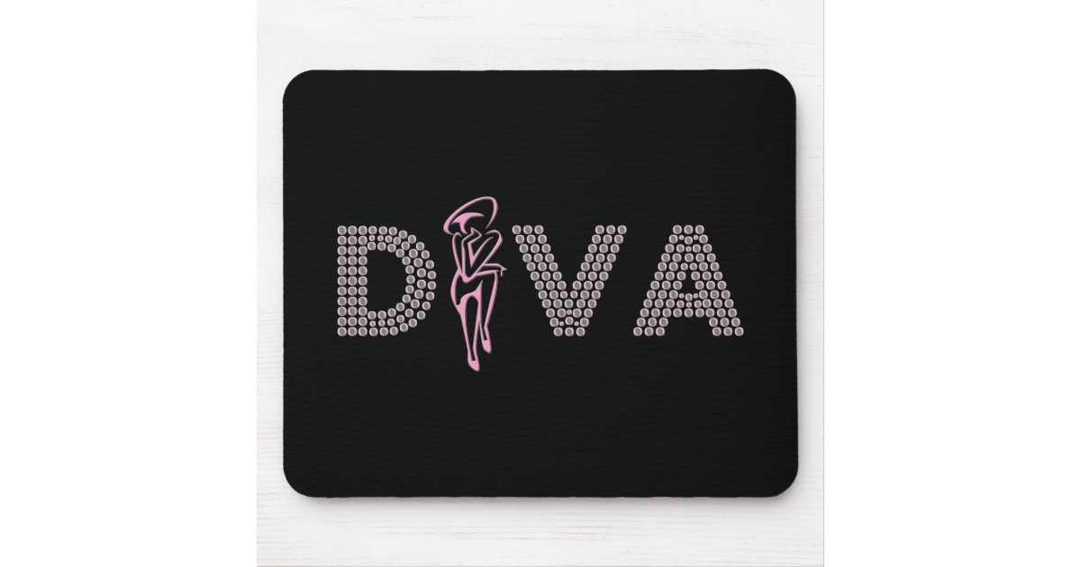 Pink Diva Mouse Pad | Zazzle