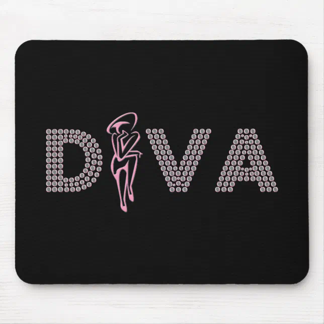 Pink Diva Mouse Pad | Zazzle