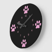 Pink Dog Theme Wall Clocks | Zazzle