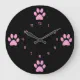 Pink Dog Theme Wall Clocks | Zazzle
