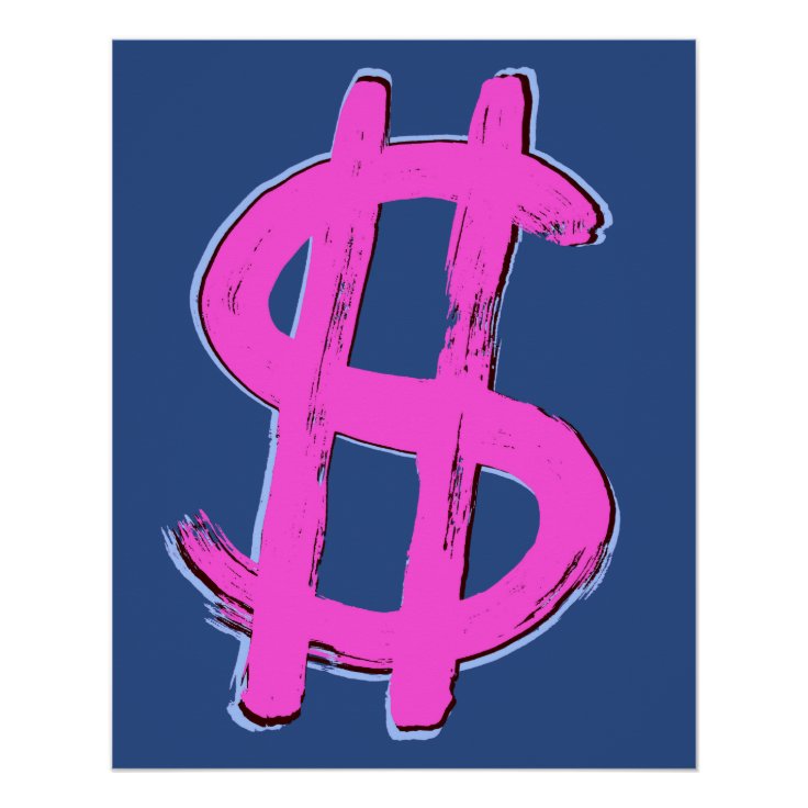 Pink Dollar Sign | Zazzle