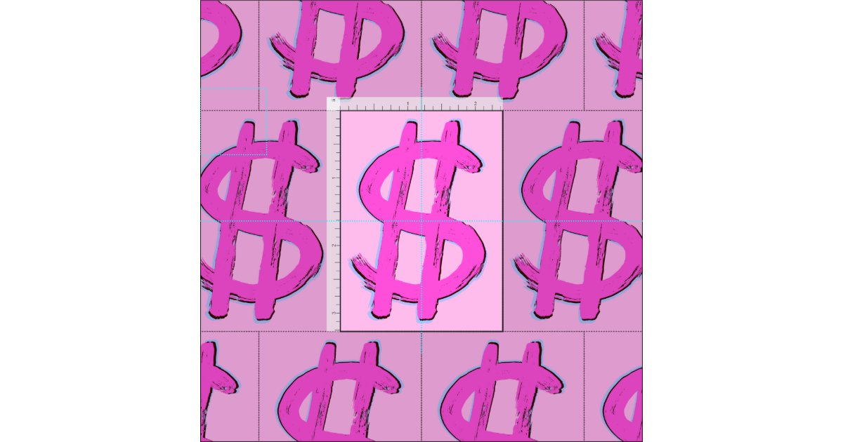 Pink Dollar Sign Fabric | Zazzle