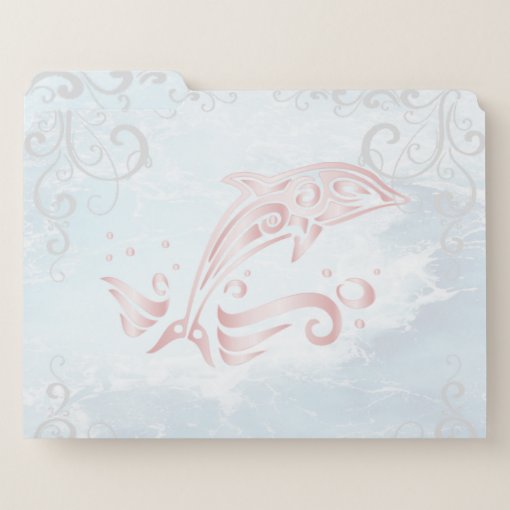 Pink Dolphin File Folder | Zazzle
