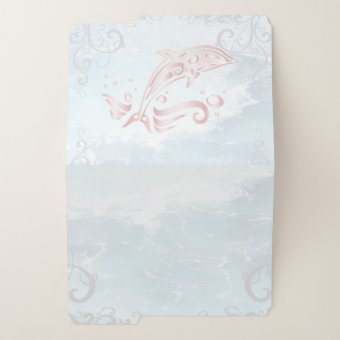 Pink Dolphin File Folder | Zazzle