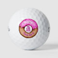 Pink Donut with Sprinkles Funny Golf Pun Donut Golf Balls | Zazzle
