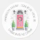 Pink Door | New Home Address Label Sticker | Zazzle