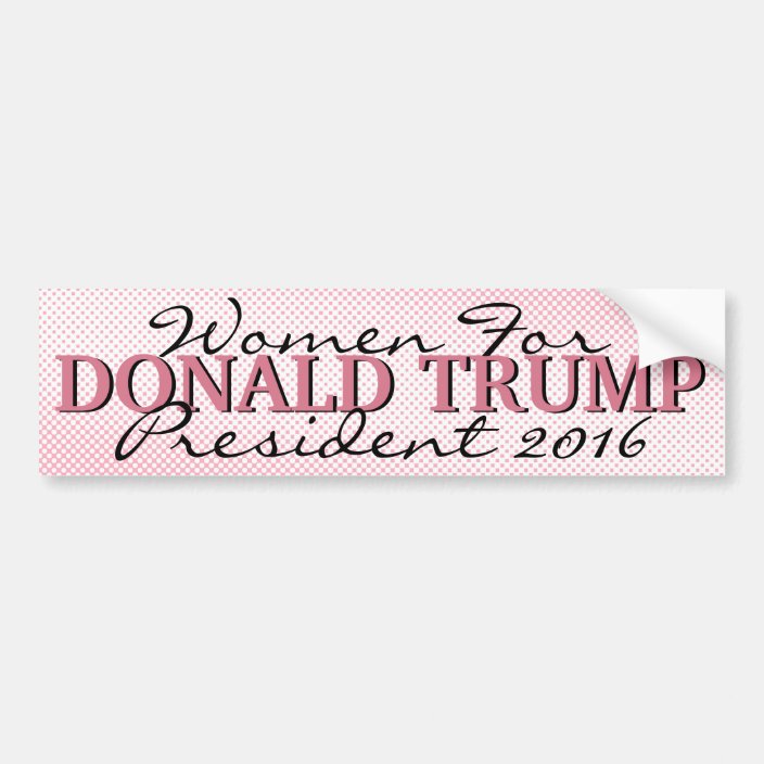 Pink Dots Women for Donald Trump Bumper Sticker | Zazzle.com