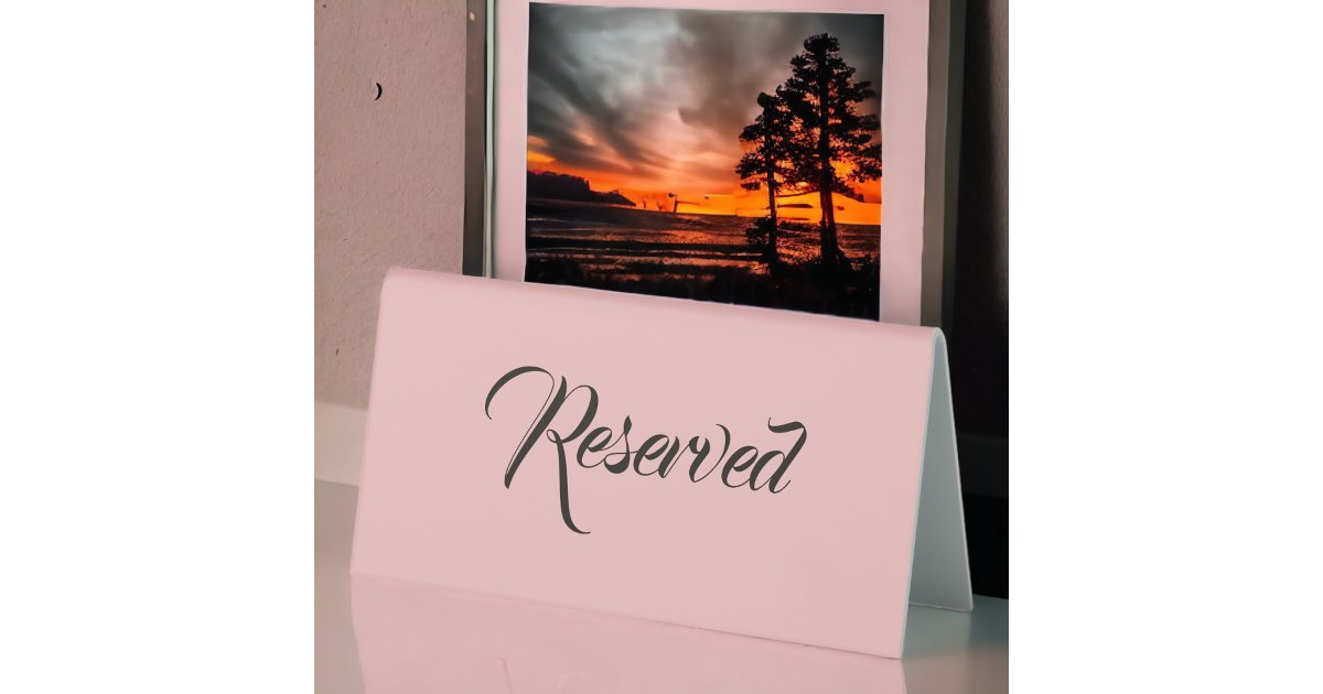 Pink Dusty Table Tent | Zazzle