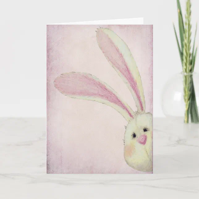 pink Easter Bunny Card | Zazzle