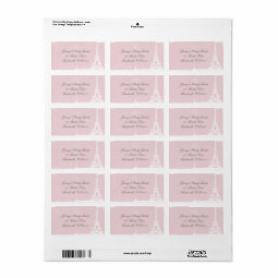 Pink Eiffel Tower Address Labels | Zazzle