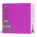 Pink Eiffel Tower French Class Binder | Zazzle