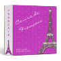 Pink Eiffel Tower French Class Binder | Zazzle