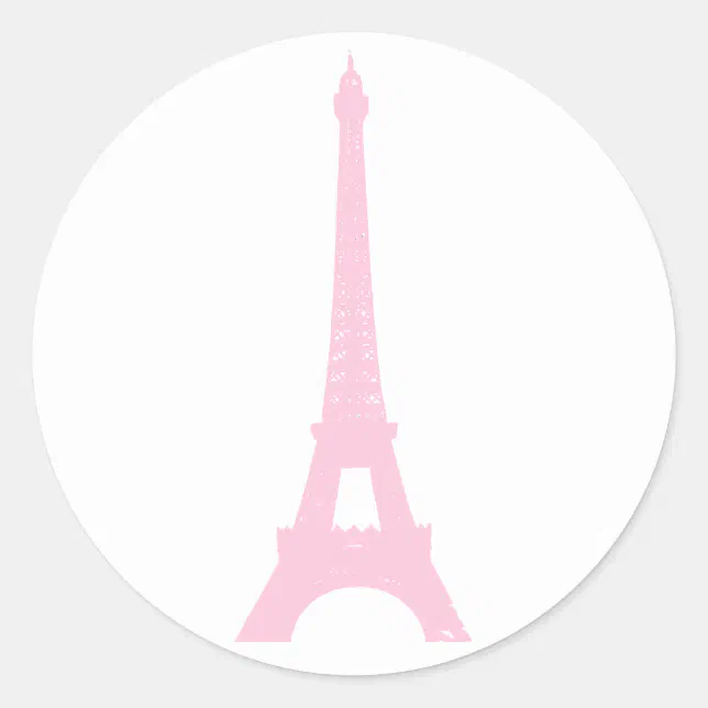Pink Eiffel Tower Sticker | Zazzle