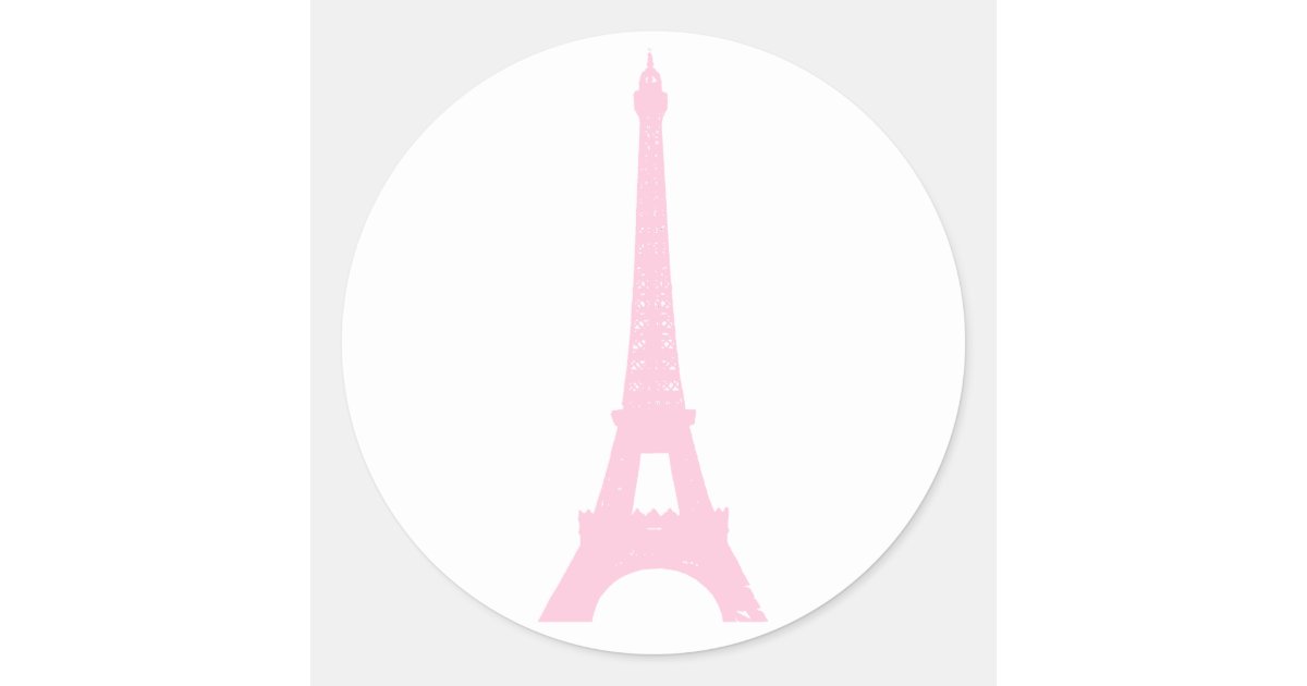 Pink Eiffel Tower Sticker | Zazzle