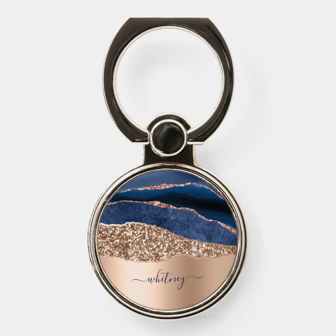 Pink Elegant Gold Sparkle Modern Glitter Girly Phone Ring Stand | Zazzle