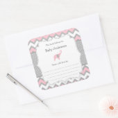 Pink Elephant Baby Shower bookplate book sticker | Zazzle