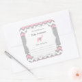 Pink Elephant Baby Shower bookplate book sticker | Zazzle