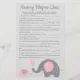Pink Elephant Baby Shower Nursery Rhyme Quiz Game Flyer | Zazzle