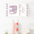 Pink Elephant Baby Shower Welcome Banner | Zazzle