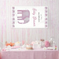 Pink Elephant Baby Shower Welcome Banner | Zazzle